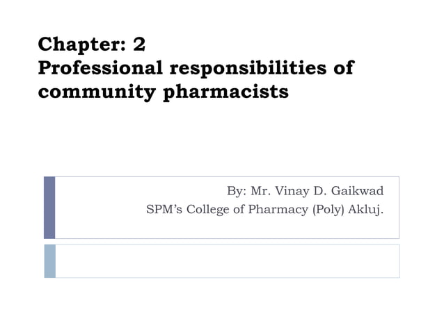 Chapter 2_Professional responsibilities of community pharmacists.pptx ...