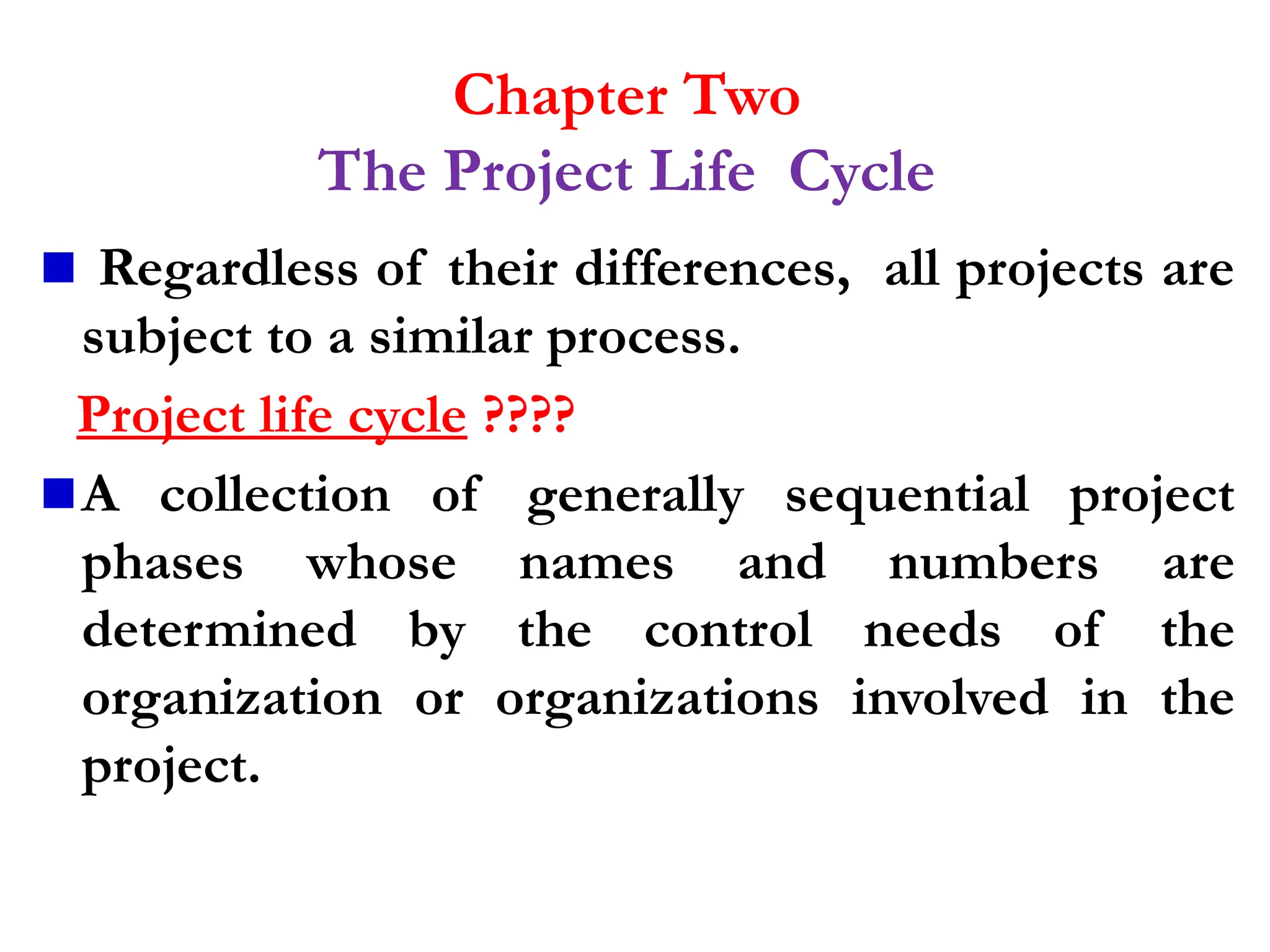 Chapter two Project life Cycle. power point, Ethiopia | PPTX