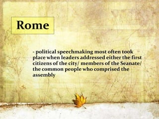 History of Public Speaking | PPTX