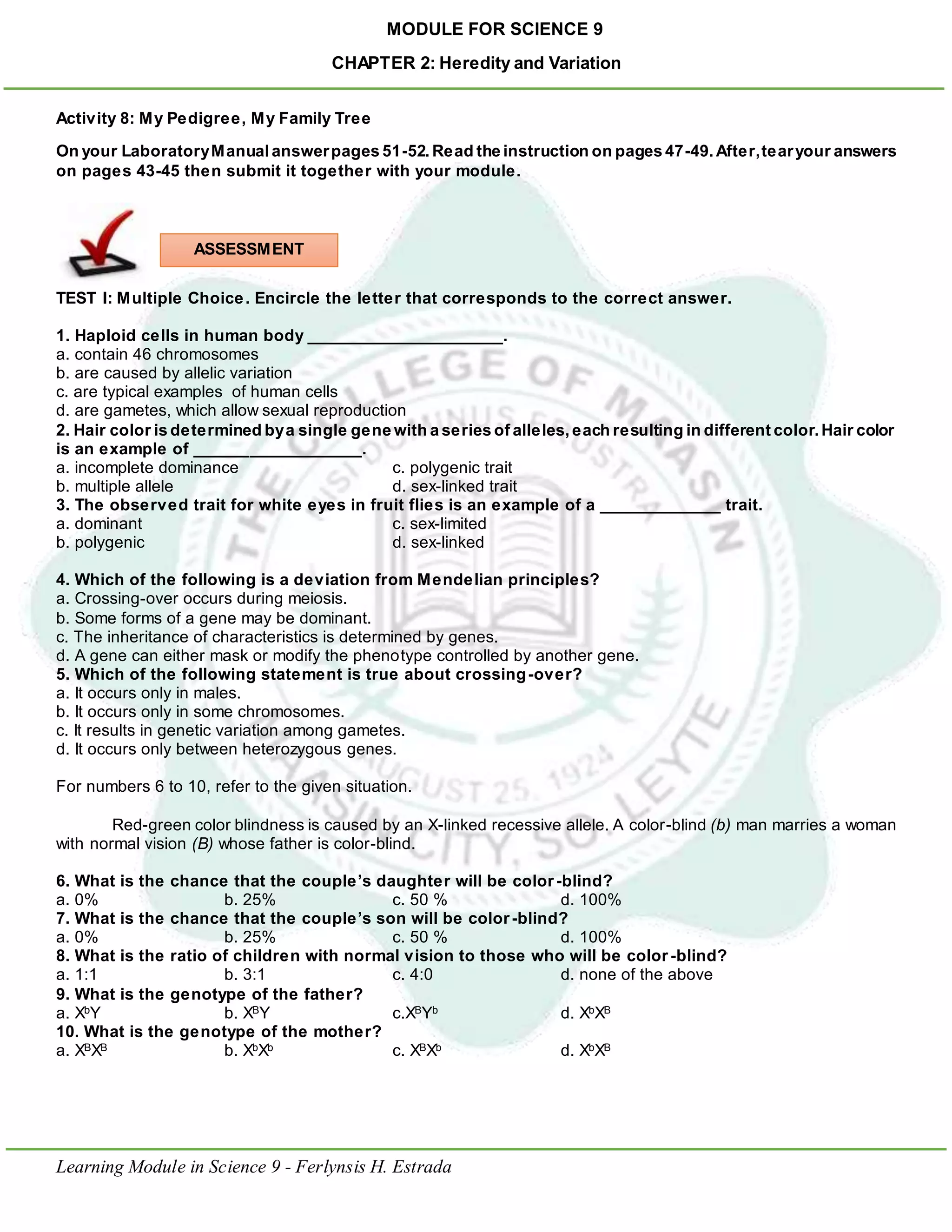 Heredity and Variation: Non-Mendelian Patterns of Inheritance | DOCX | Genetics | Science