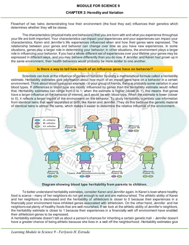 Heredity and Variation: Non-Mendelian Patterns of Inheritance | DOCX ...
