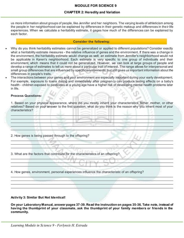 Heredity and Variation: Non-Mendelian Patterns of Inheritance | DOCX ...