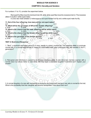 Heredity and Variation: Non-Mendelian Patterns of Inheritance | DOCX ...