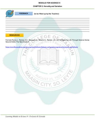 Heredity and Variation: Non-Mendelian Patterns of Inheritance | DOCX