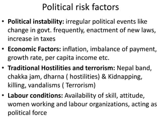 Political environment- Chapter 2- In Nepal | PPTX