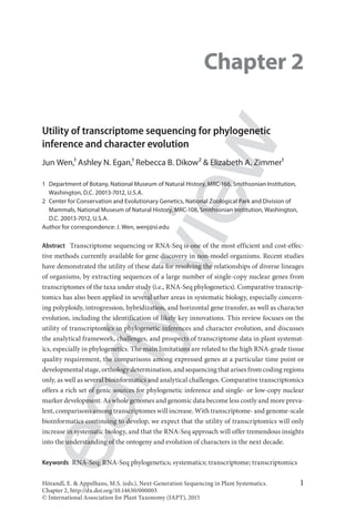 Utility of transcriptome sequencing for phylogenetic | PDF