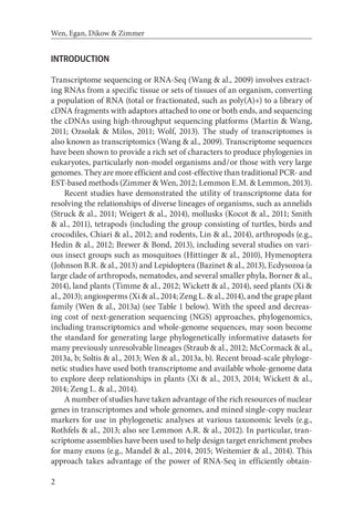 Utility of transcriptome sequencing for phylogenetic | PDF