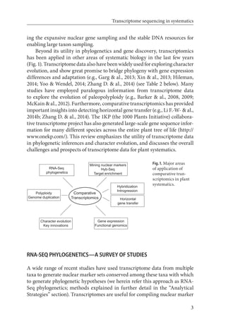 Utility of transcriptome sequencing for phylogenetic | PDF