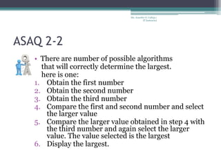 Chapter 2 representation of algorithms | PPTX