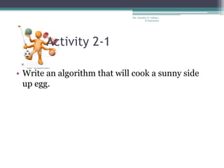 Chapter 2 representation of algorithms | PPTX