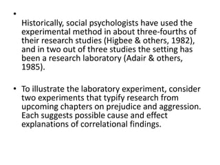 Chapter 2 Research Methodology In Social Psychology | PPTX