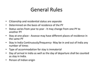 Chapter 2 residential status | PPTX