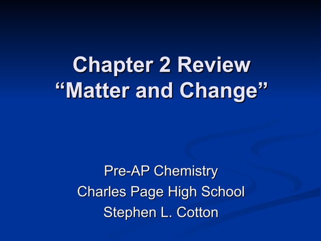 Chapter 2 review | PPT