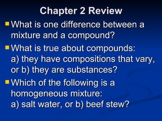 Chapter 2 review | PPT