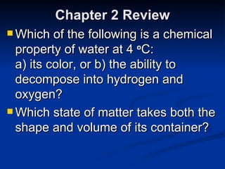 Chapter 2 review | PPT