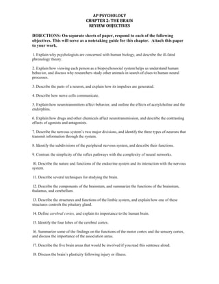 Chapter 2 review qs | PDF