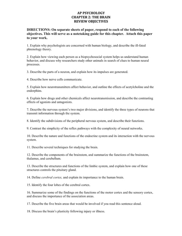 Chapter 2 review qs | PDF