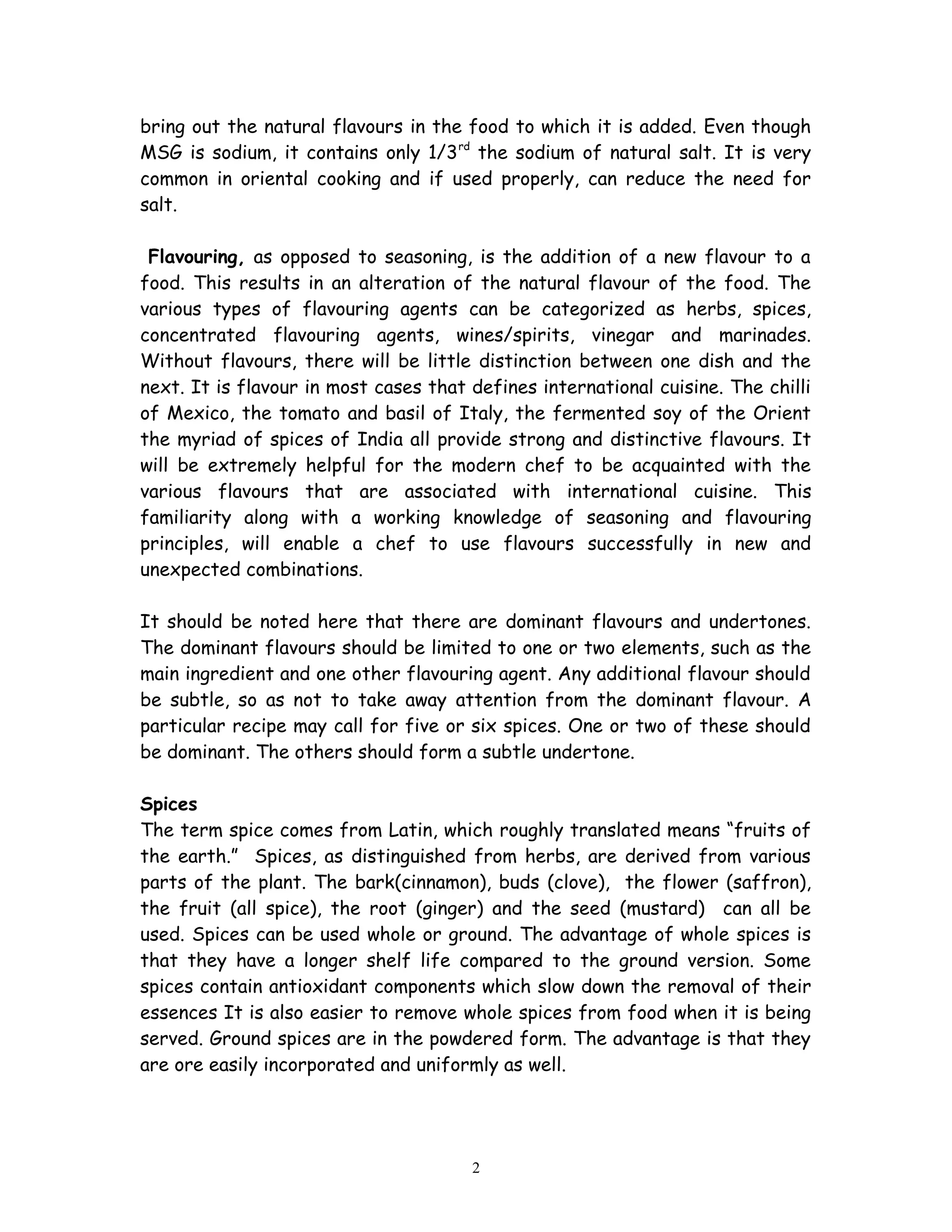 Chapter 2 seasoning and flavoring | DOC