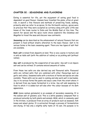 Chapter 2 seasoning and flavoring | PDF