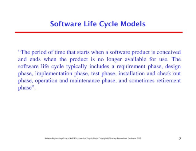 Chapter 2 software development life cycle models | PDF