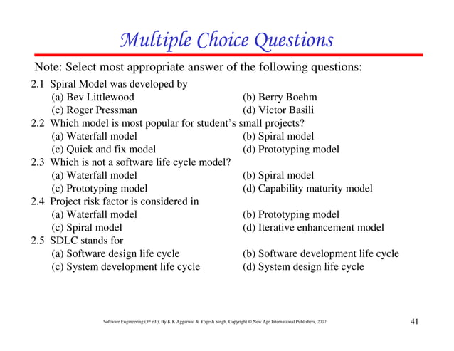 Chapter 2 software development life cycle models | PDF