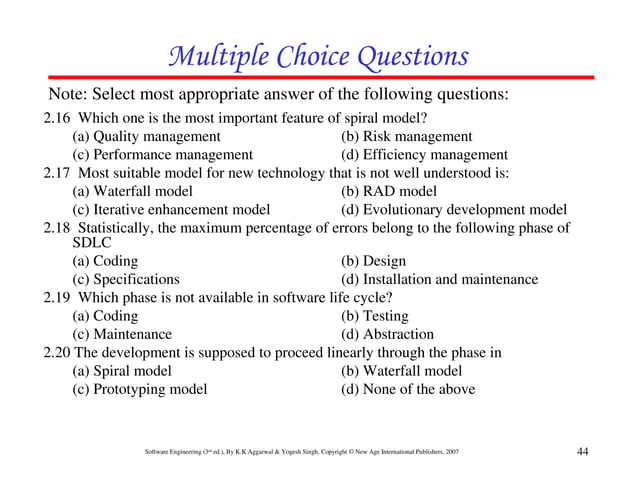 Chapter 2 software development life cycle models | PDF
