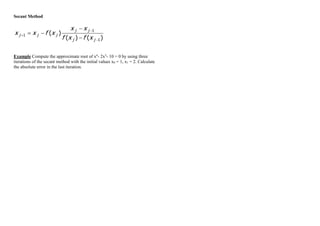 Chapter 2 solving nonlinear equations | PDF