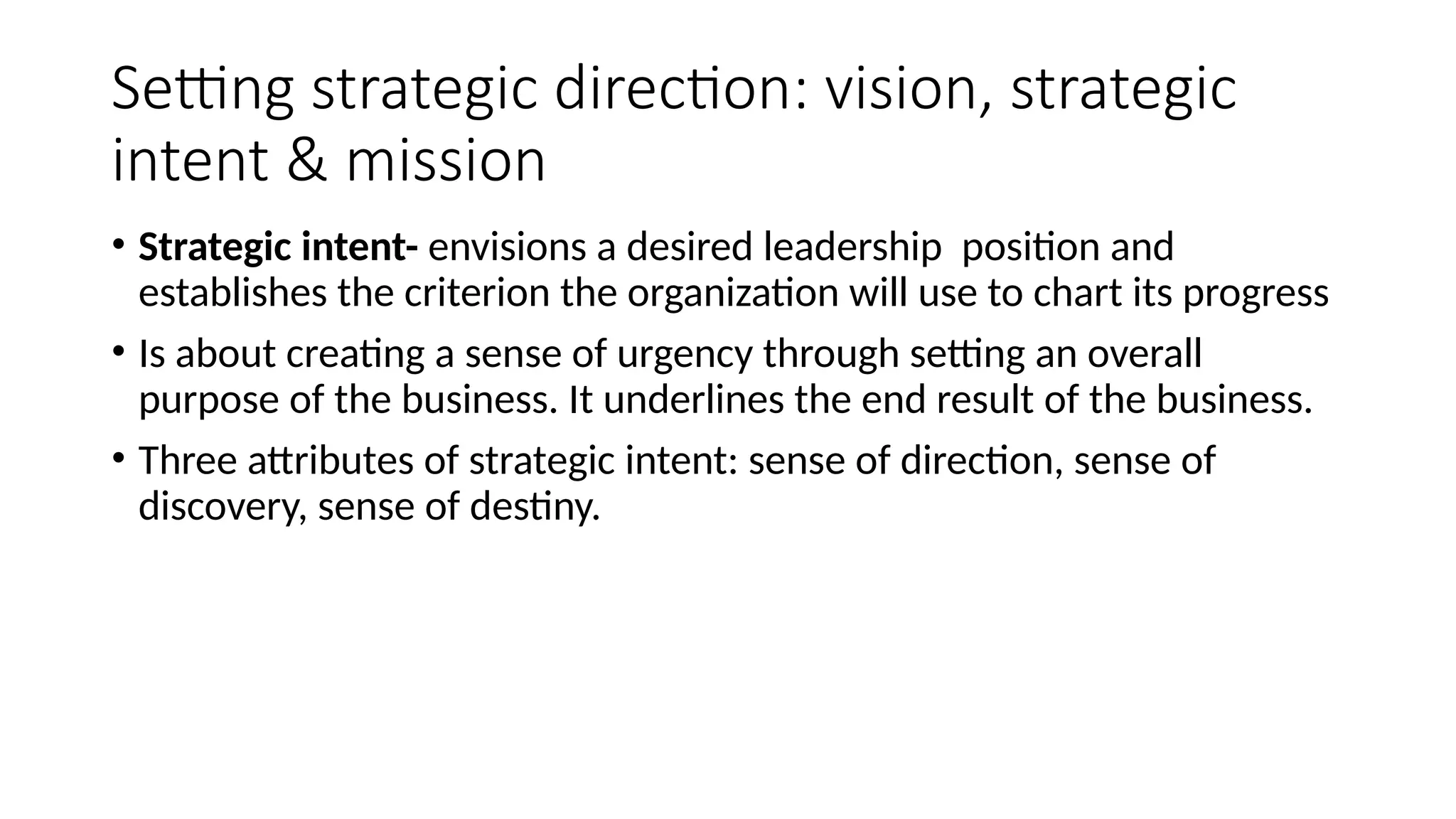 Chapter 2 strategic direction 2. from textbook pptx | PPTX