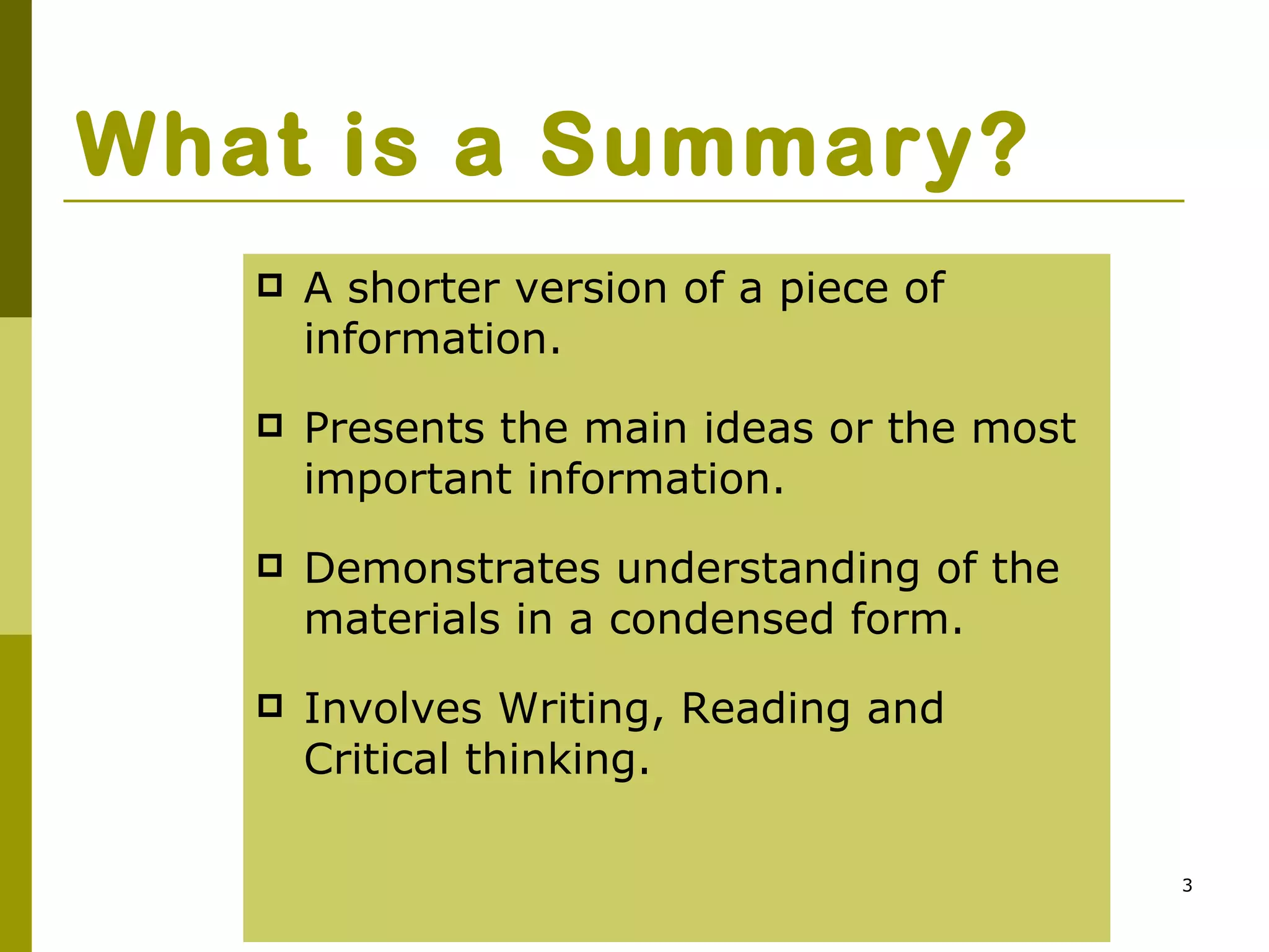 Chapter 2 summarising | PPT
