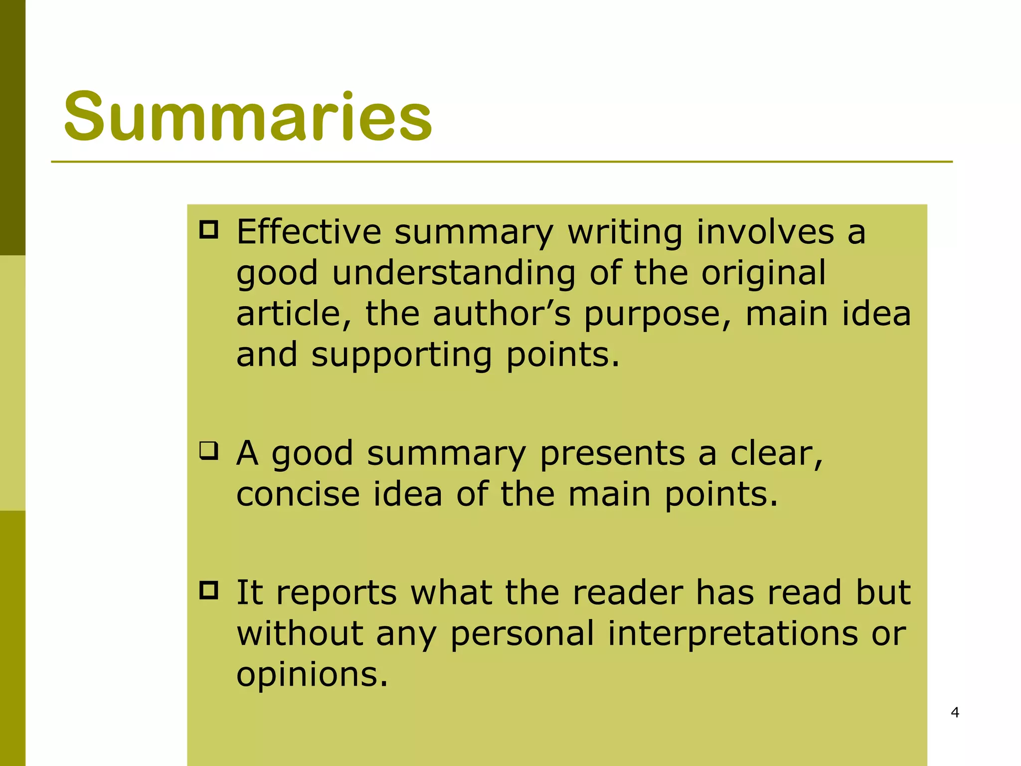 Chapter 2 summarising | PPT