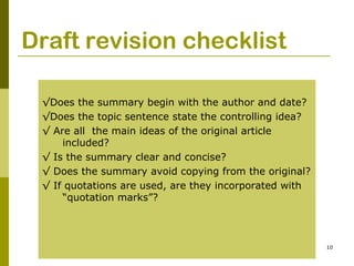 Chapter 2 summarising | PPT