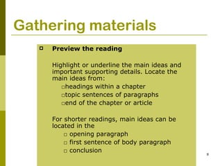Chapter 2 summarising | PPT