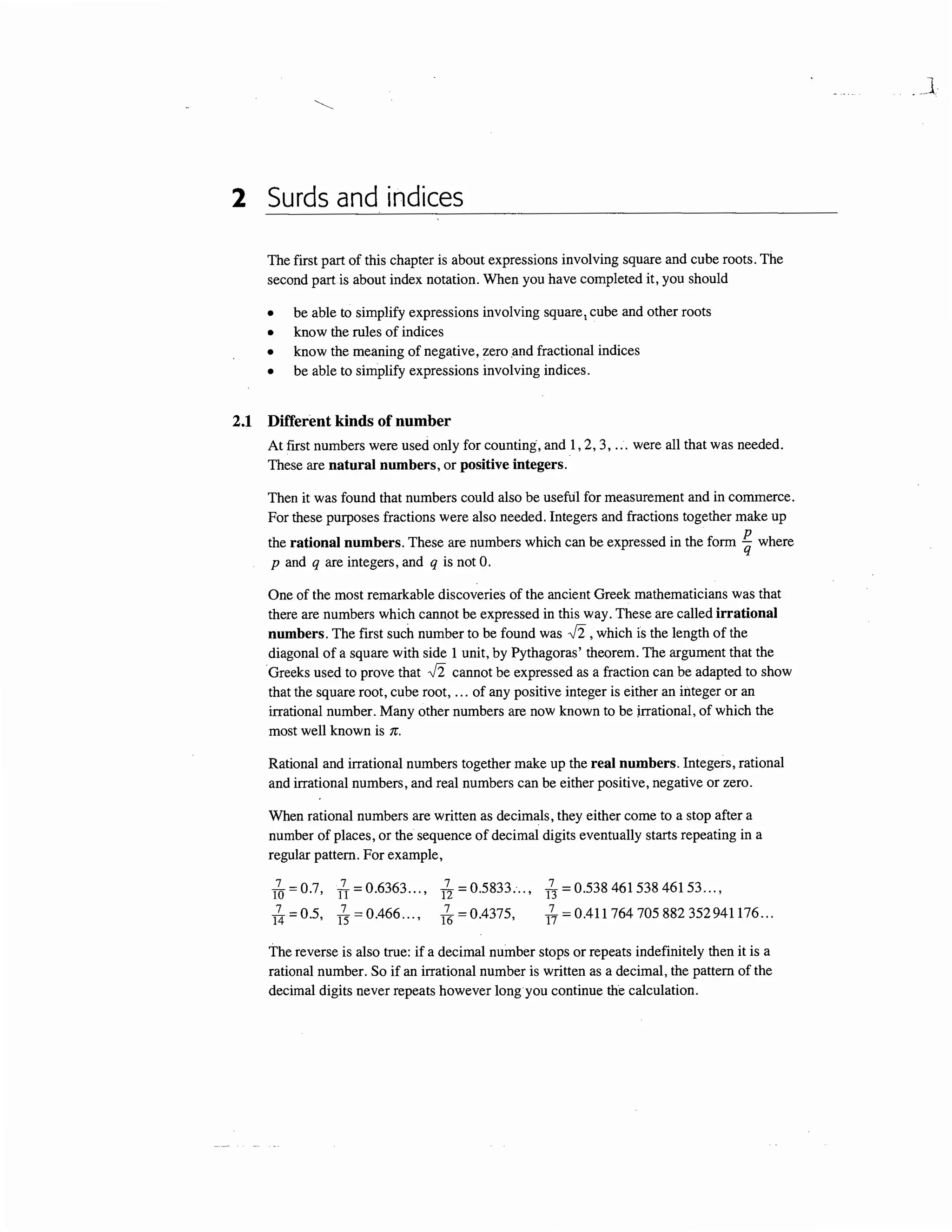 Chapter 2 surds and indicies | PDF
