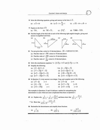 Chapter 2 surds and indicies | PDF