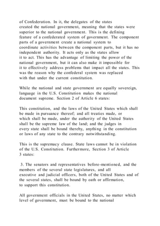 Chapter 2 The American Federal System and the Texas State Con | PDF