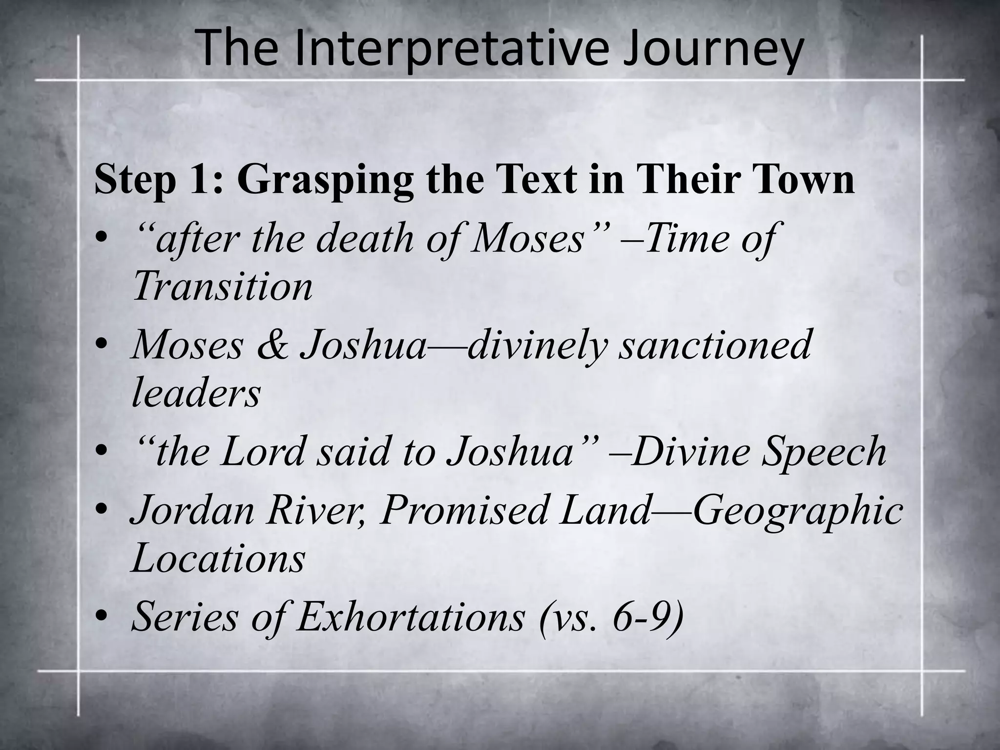 Chapter 2 the interpretative journey | PPTX