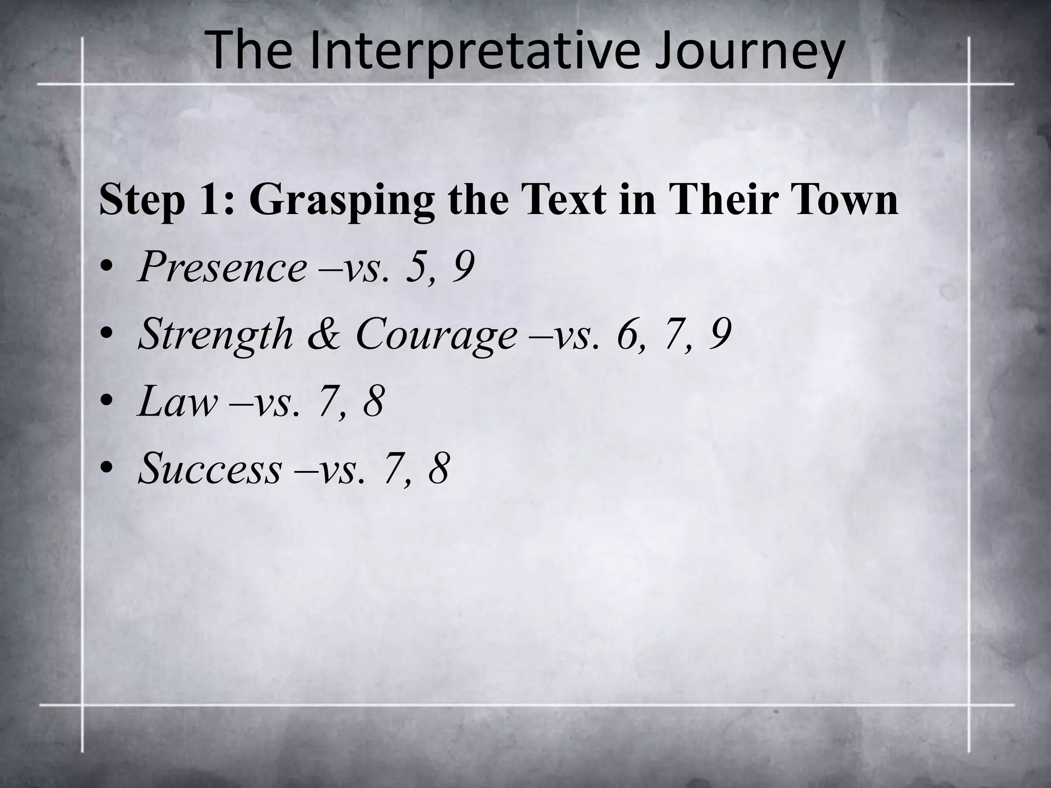 Chapter 2 the interpretative journey | PPTX