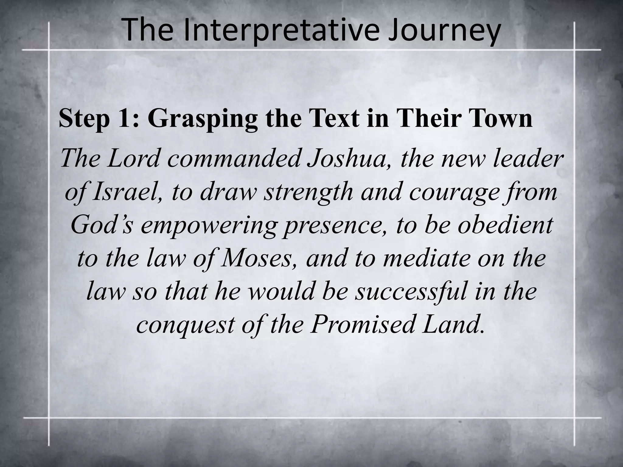 Chapter 2 the interpretative journey | PPTX