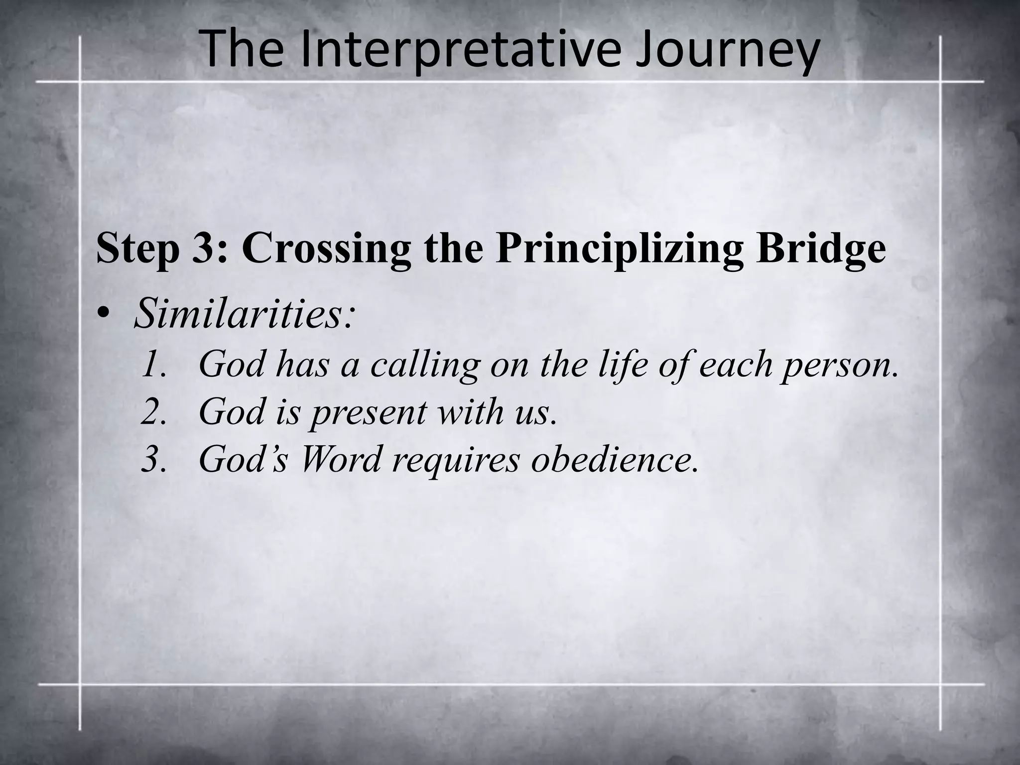 Chapter 2 the interpretative journey | PPTX