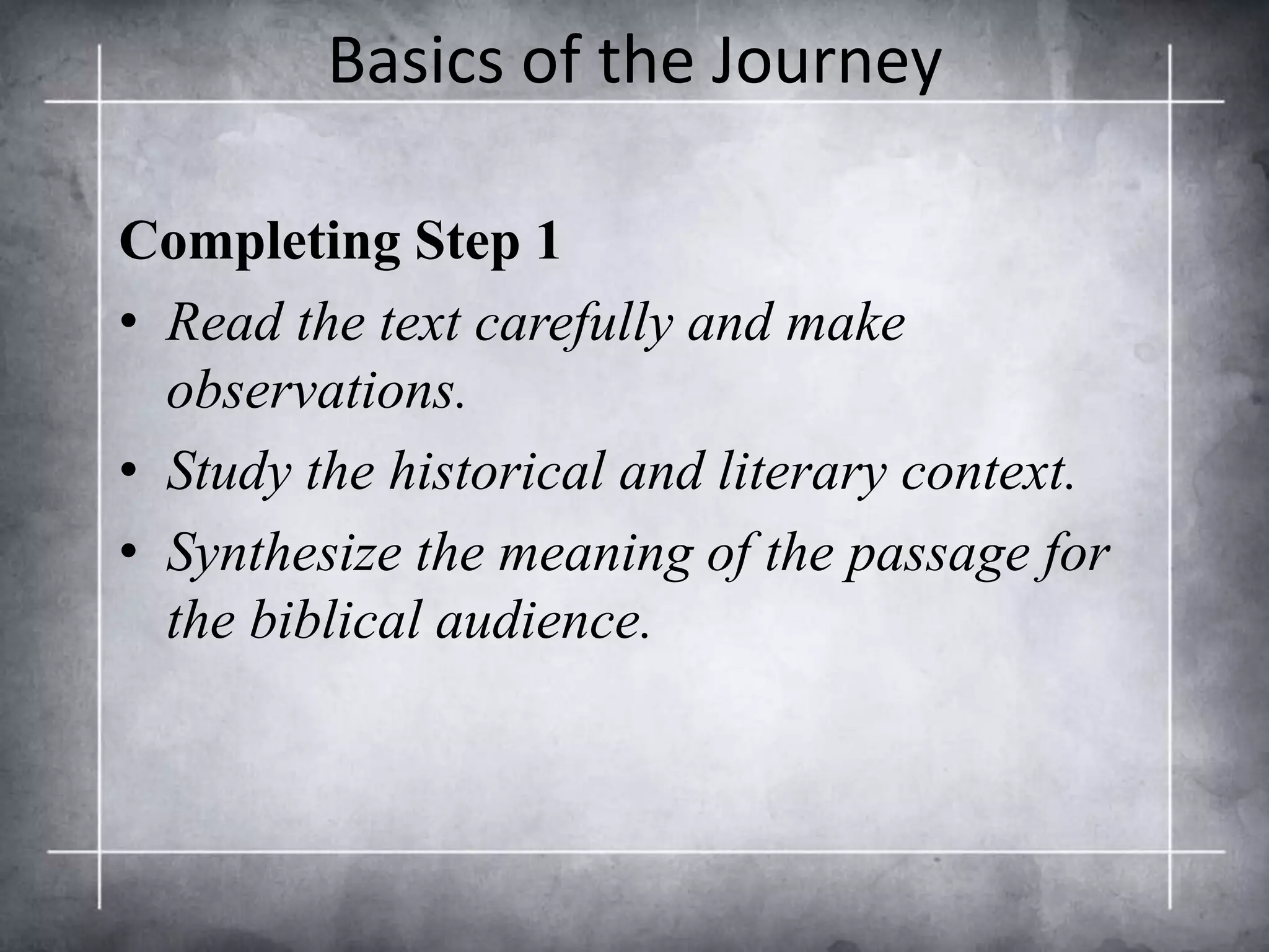 Chapter 2 the interpretative journey | PPTX