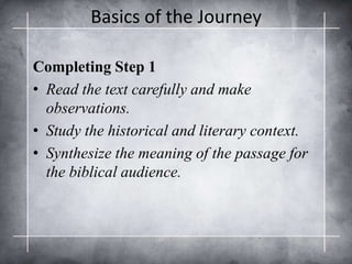 Chapter 2 the interpretative journey | PPTX