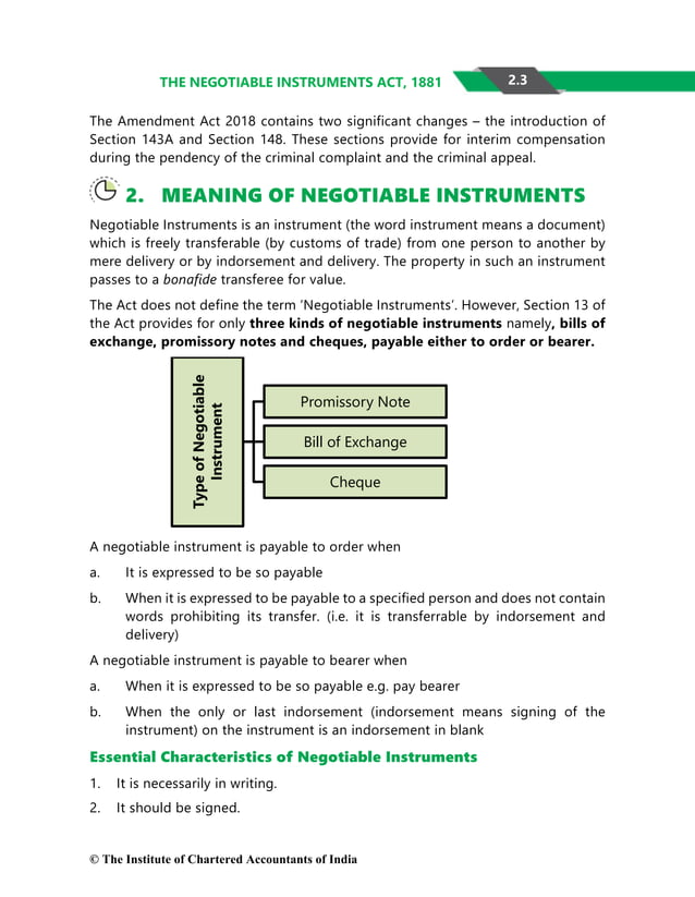 Chapter 2 The Negotiable Instruments Act, 1881 (1).pdf | Law