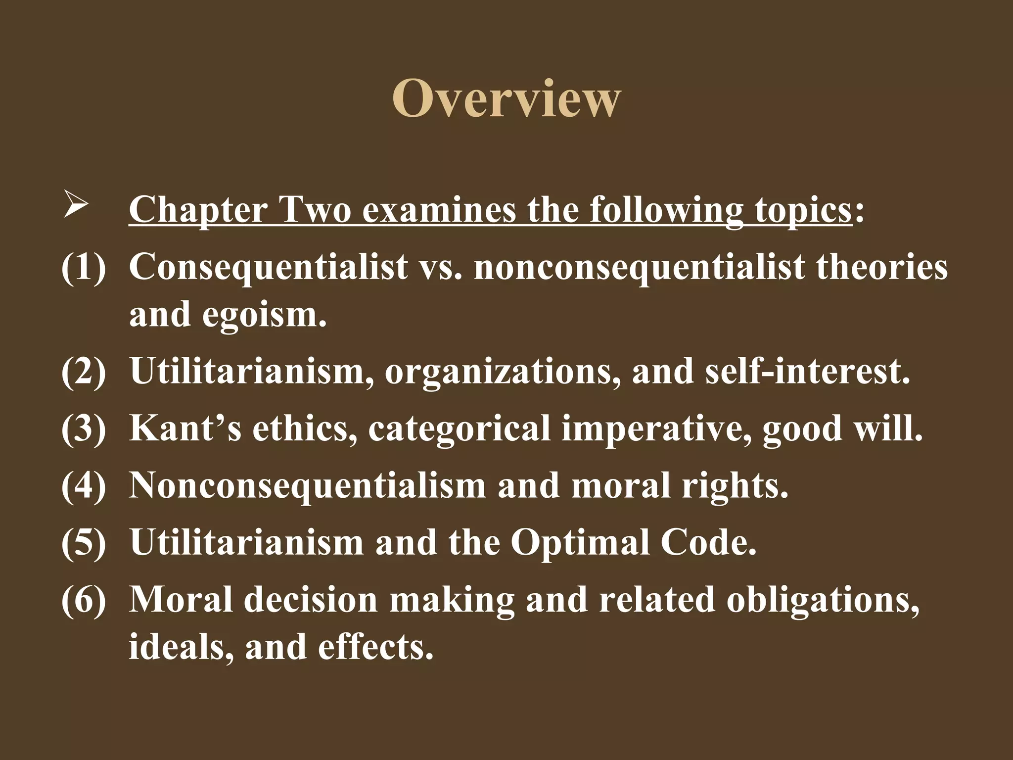 Chapter 2 the normative theories of ethnics | PPT