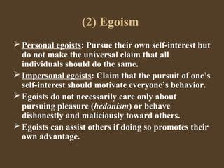 Chapter 2 the normative theories of ethnics | PPT