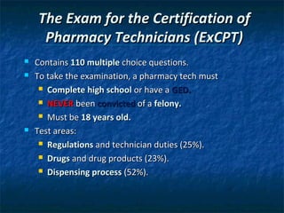 Chapter 2 the pharmacy technician | PPT