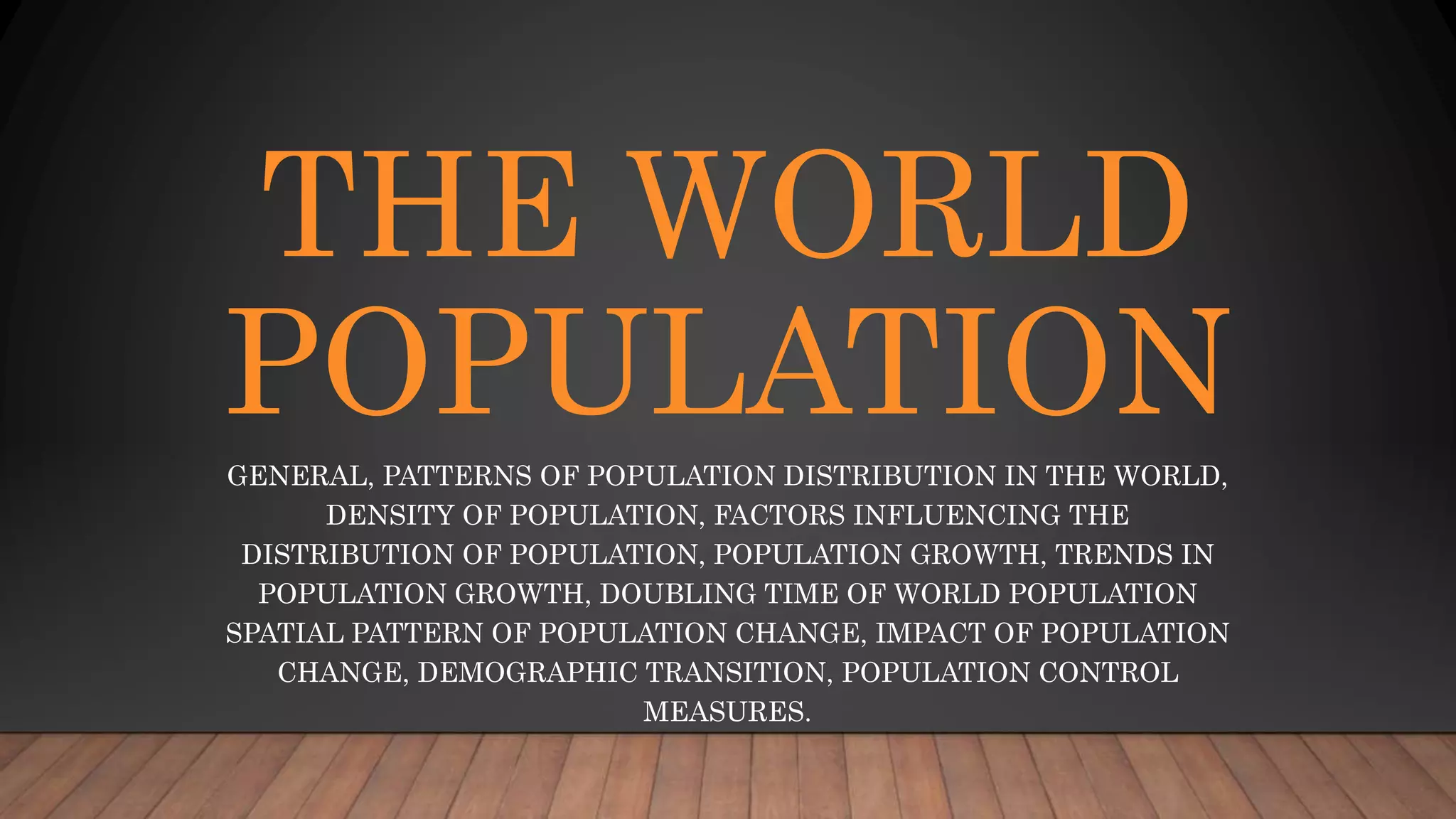 Chapter 2 the world population | PPTX
