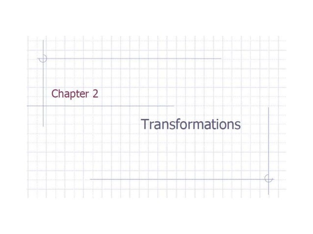 Transformationsscaling Rotation Translation Ppt