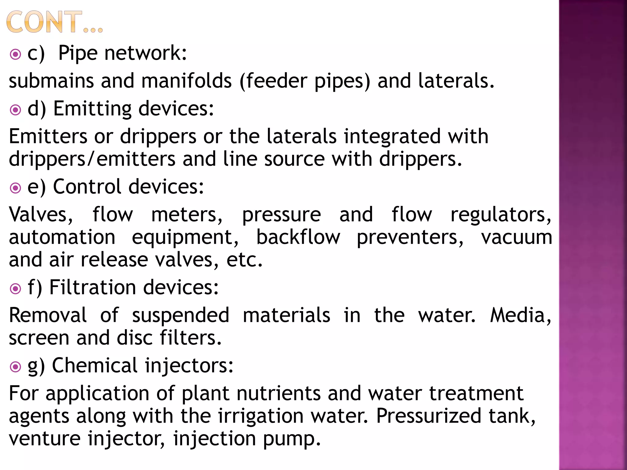 Chapter 2 trickle irrigation | PPTX