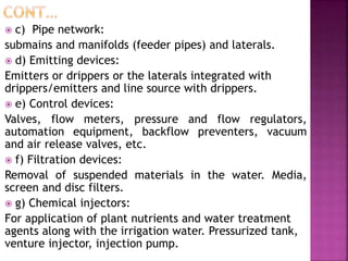 Chapter 2 trickle irrigation | PPTX