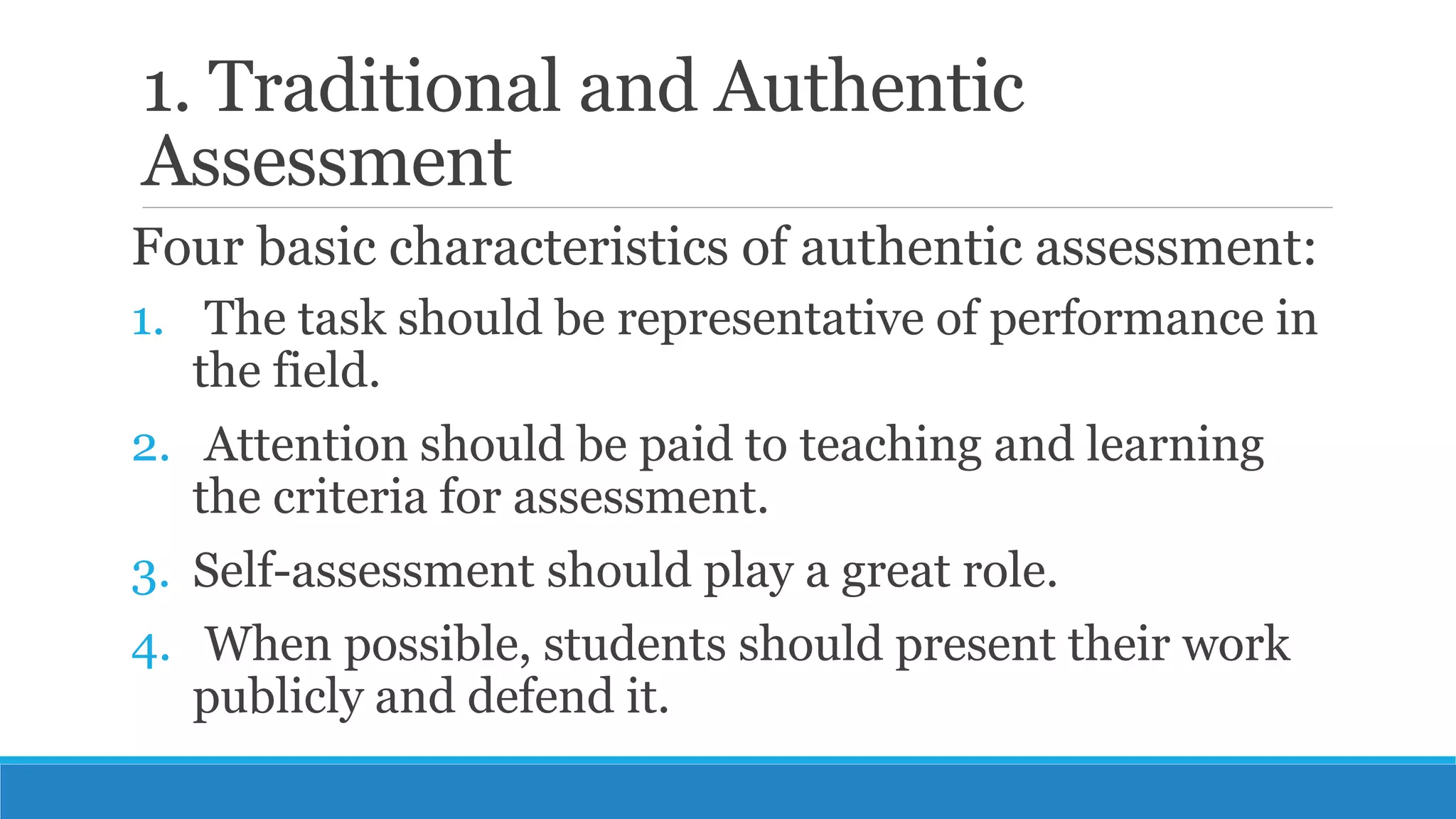 Chapter 2 types of assesment | PPTX